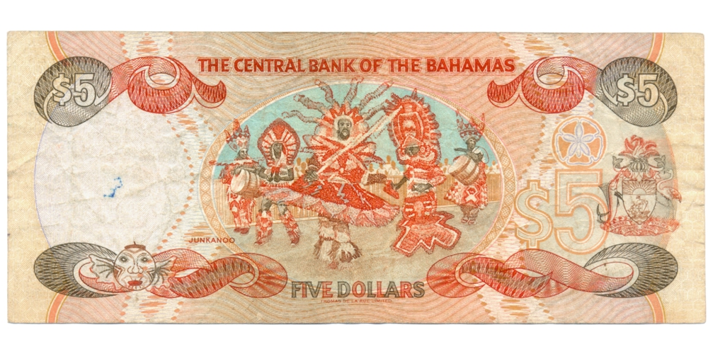 Billete Bahama 5 Dólares 1997 Sir Cecil Wallace-Whitfield
