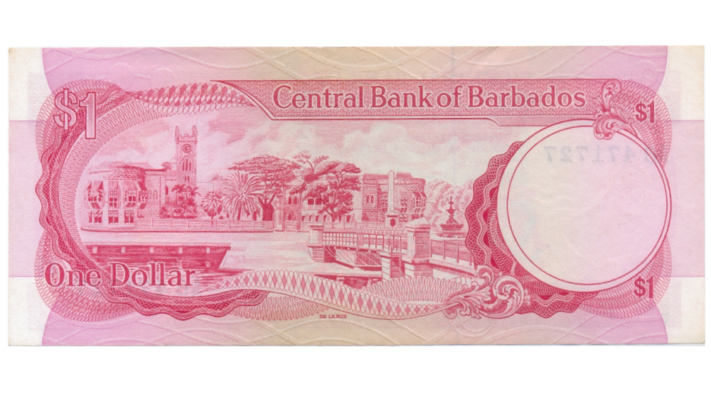 Billete Barbados 1 Dolar 1973 Samuel Jackman Prescod