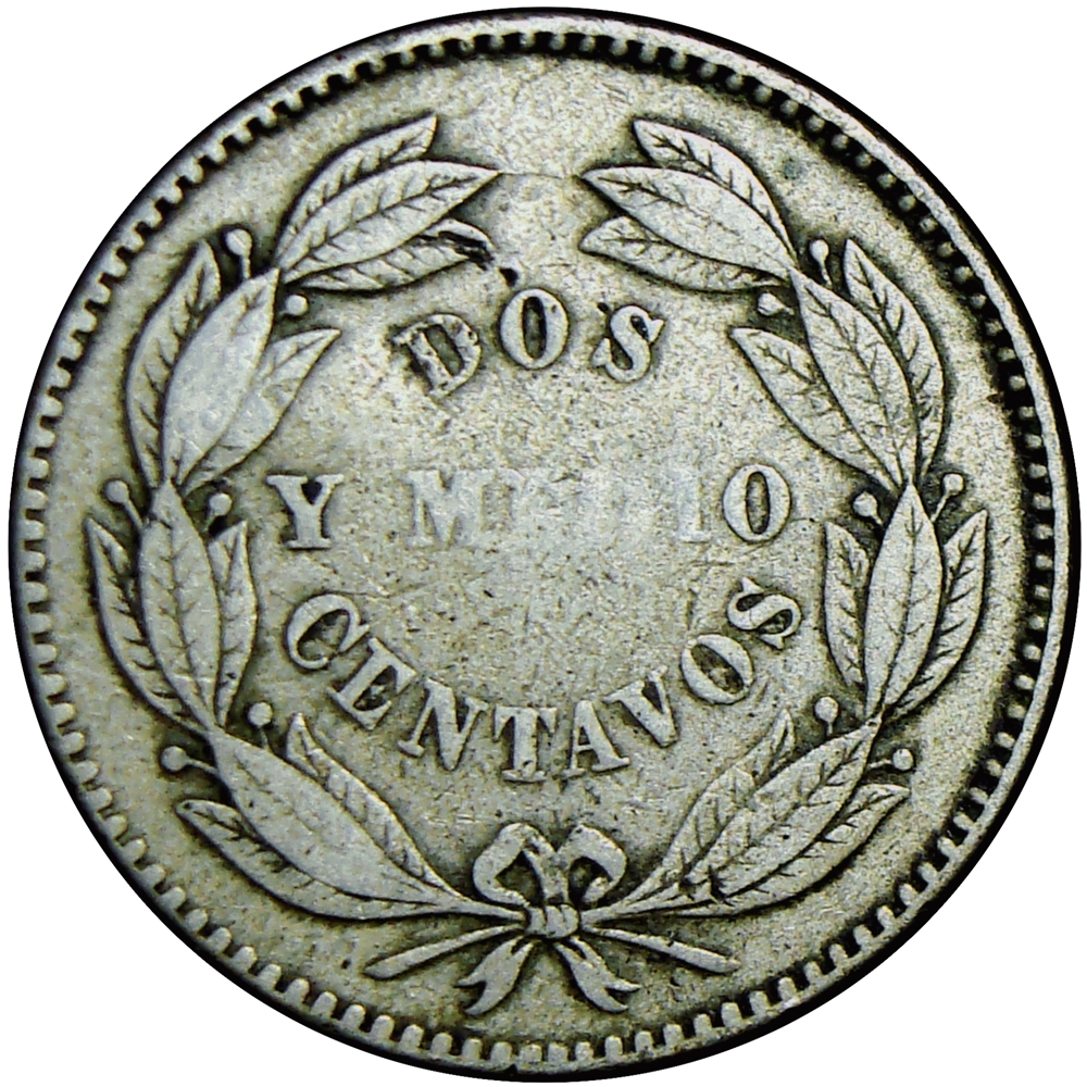 Venezuela Moneda 2 ½ Centavos 1877 - Locha
