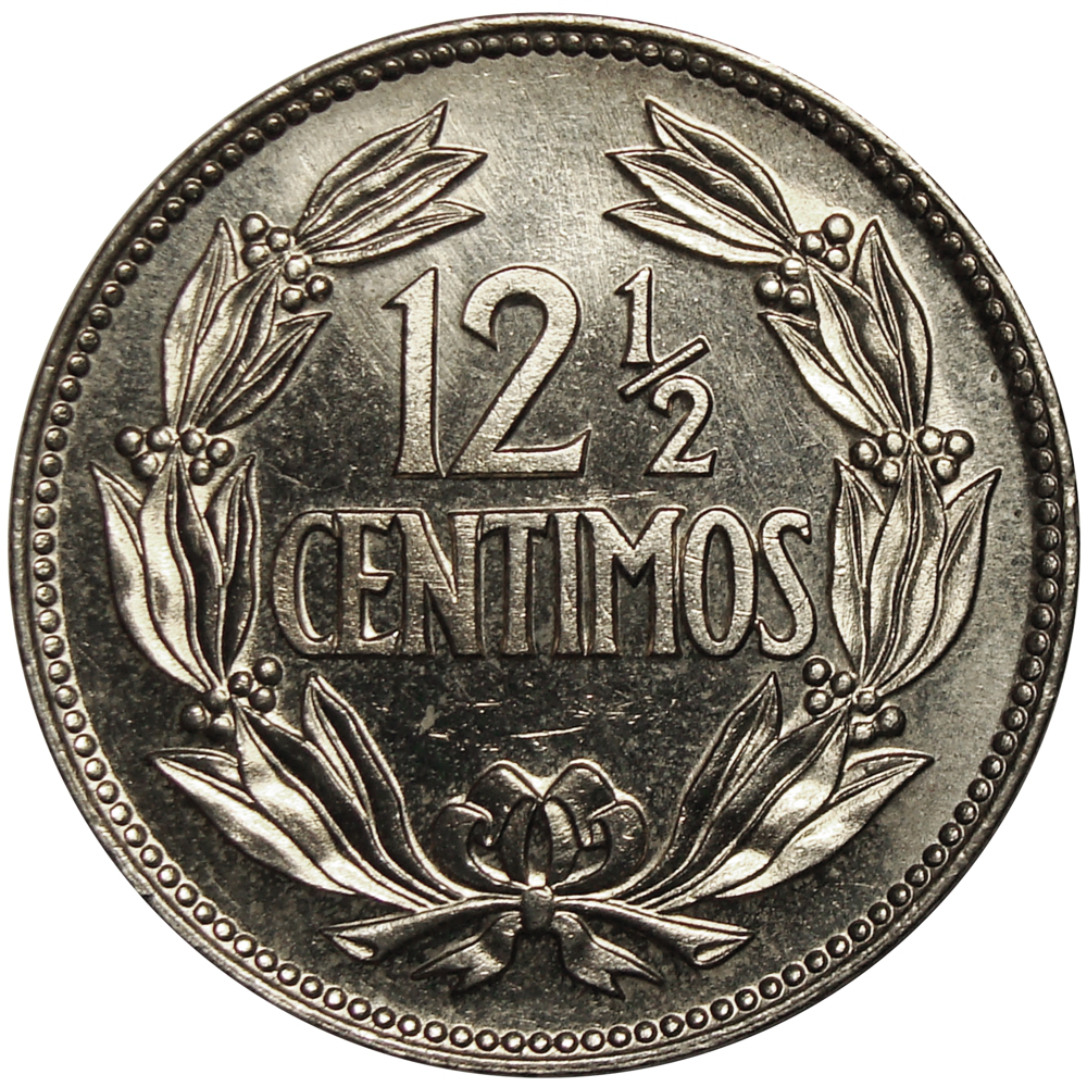 Locha Moneda 12½ Céntimos 1969 Estrella Plana y mate, Rama...