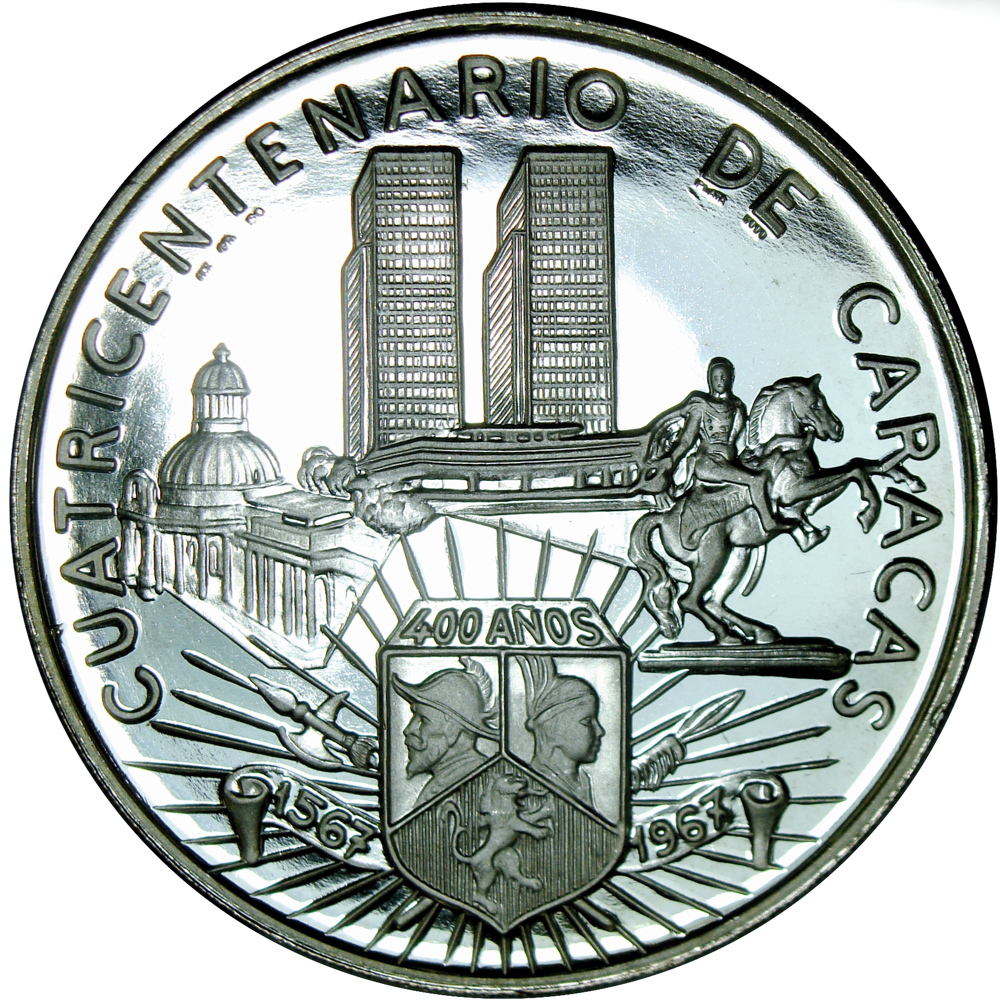 Caracas Gran Medalla de Plata Cuatricentenario 1967 Diego de...