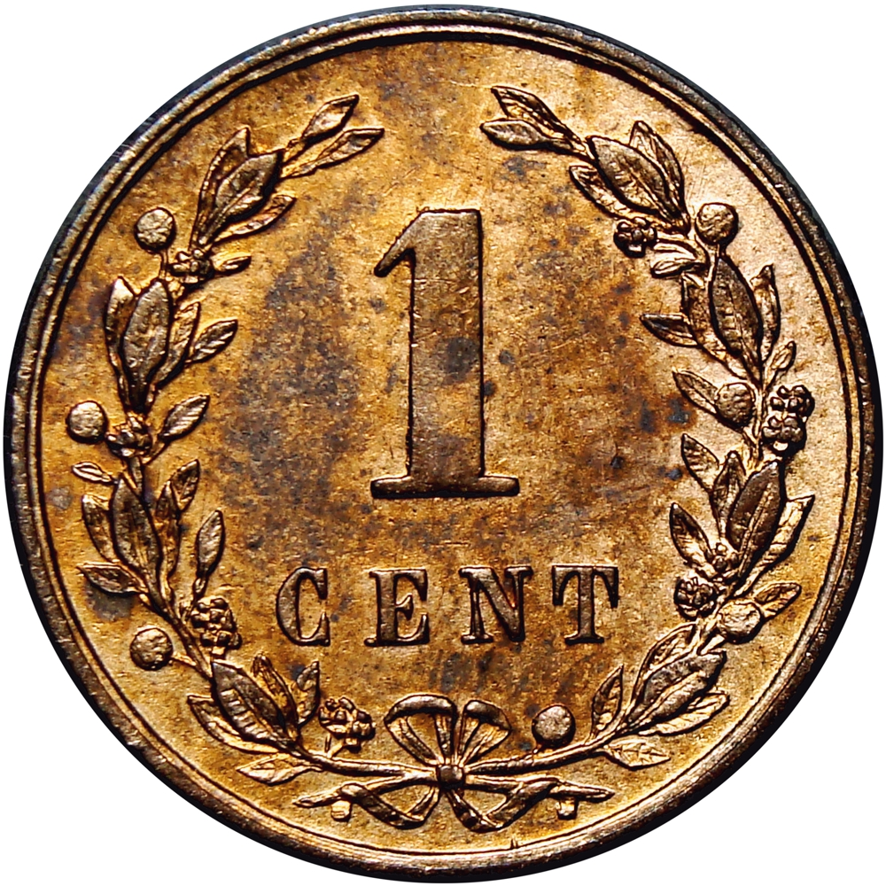 Holanda Moneda de Bronce 1 Cent de Gulden 1878