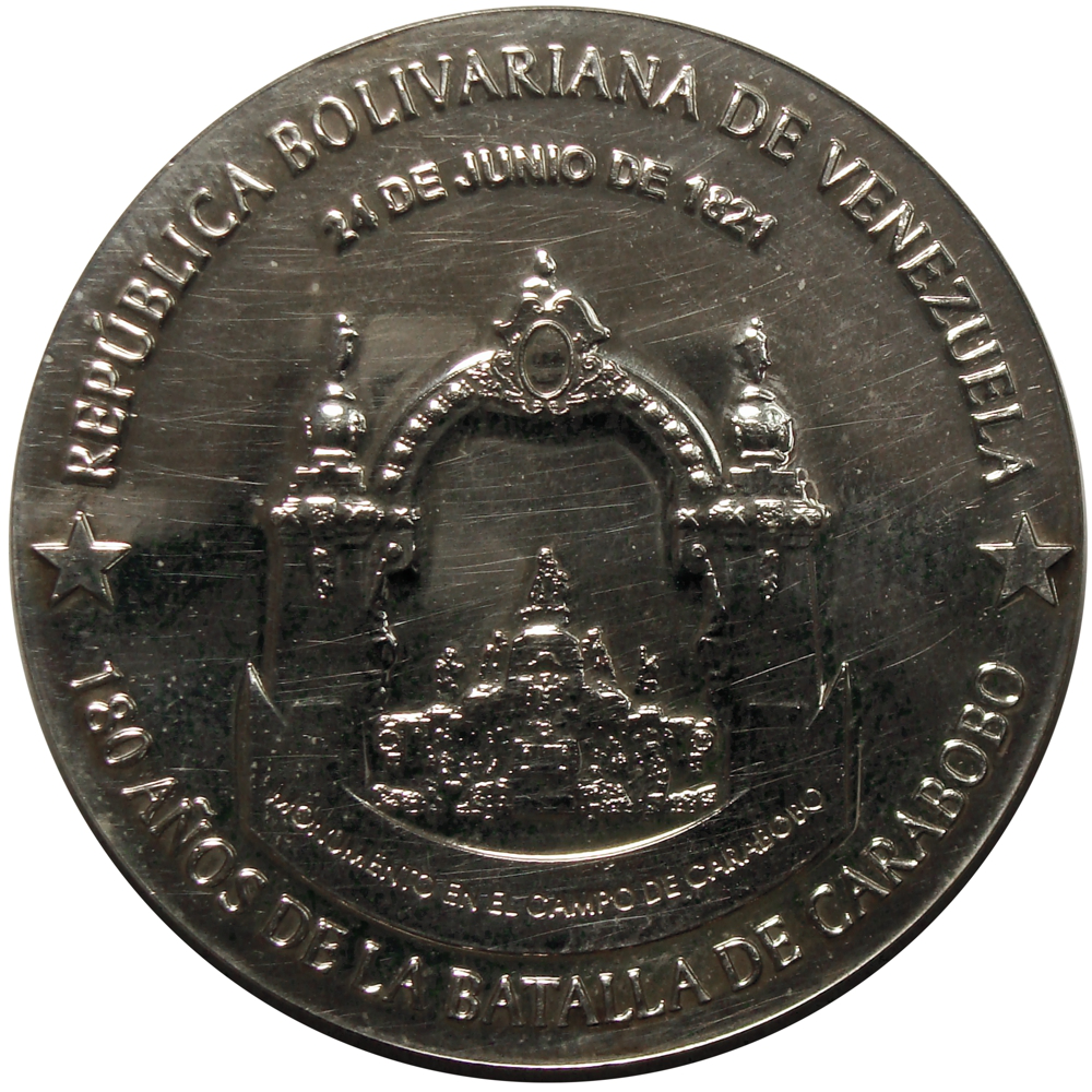 Venezuela Moneda 25000 Bolívares 2001 Batalla de Carabobo