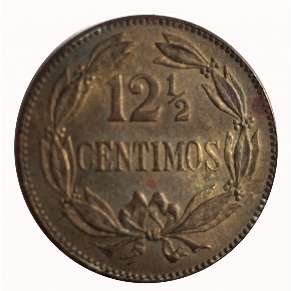 Moneda 12½ Céntimos 1944 Locha Amarilla